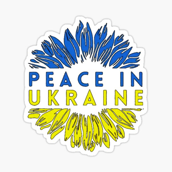 "Azov Peace In Ukraine Sunflower - Stand With Ukraine Anti War" Sticker ...