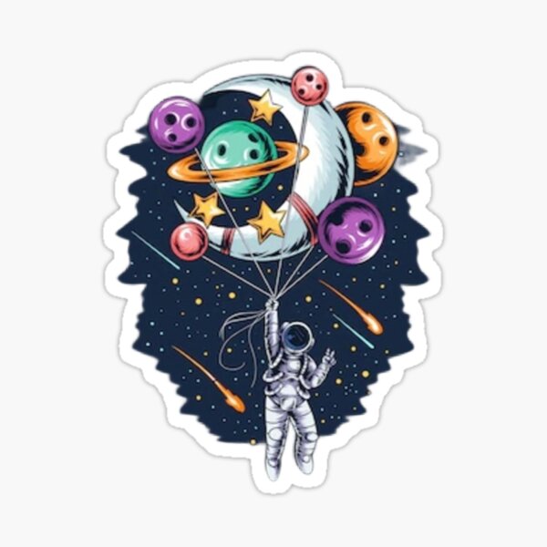 "space travel 3D" Sticker by KROKOTON | Redbubble
