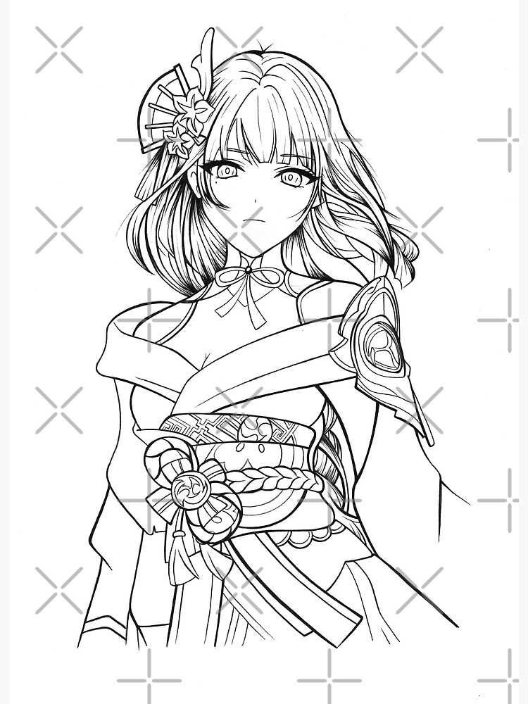 "Raiden Shogun" Poster for Sale by lioneldraws | Redbubble