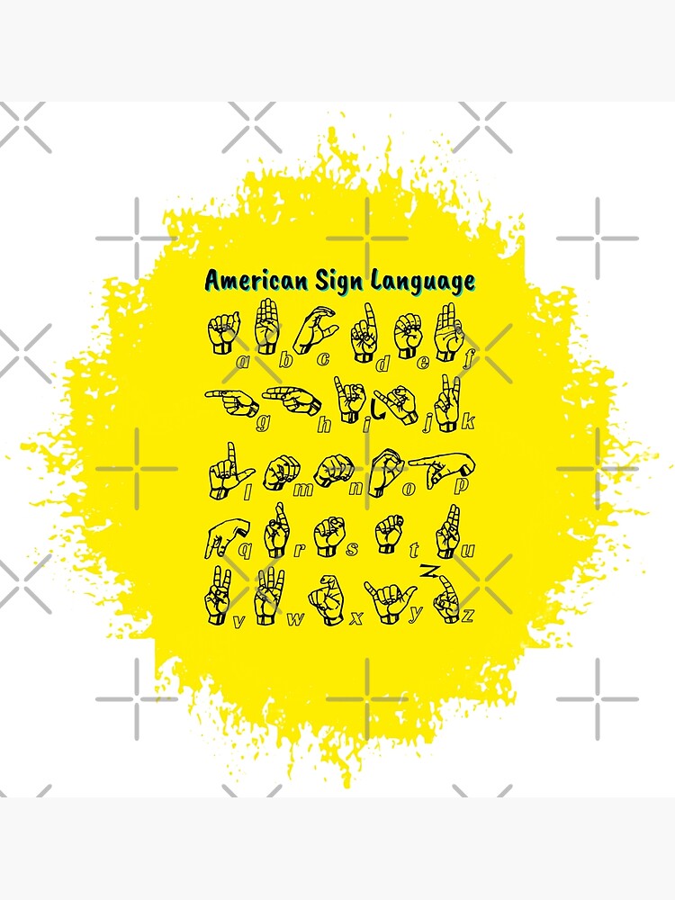 "American Sign Language" Poster for Sale by DrawingAndText | Redbubble