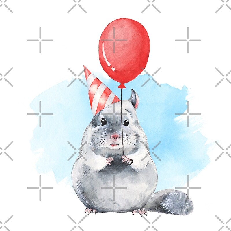 "Party with Chinchilla" by Gribanessa | Redbubble
