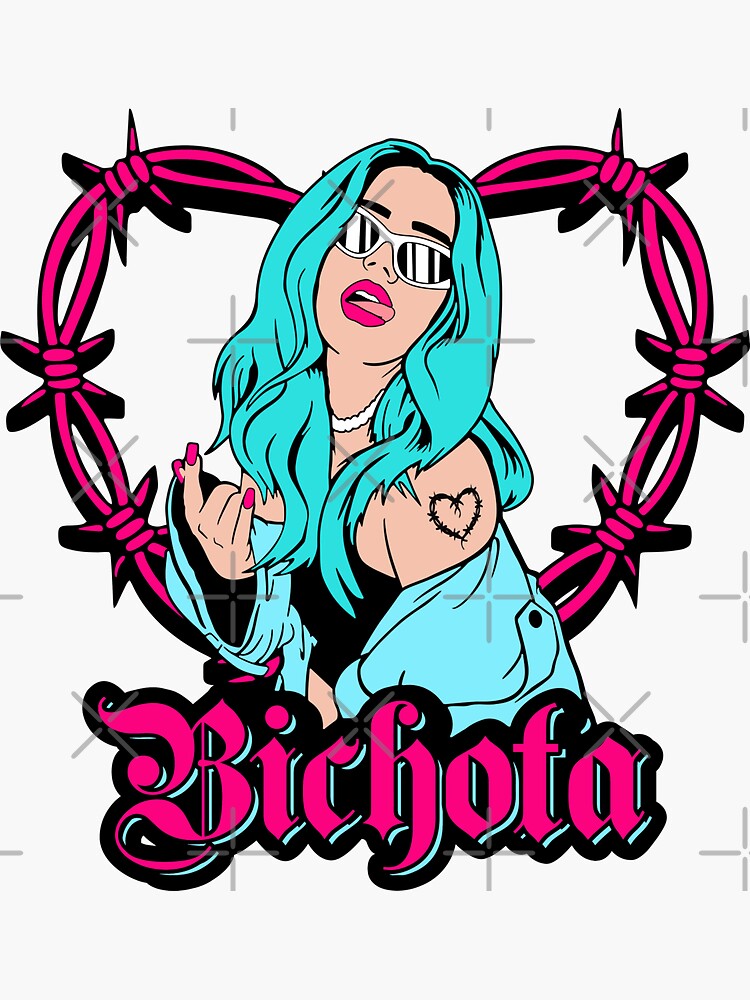 Pegatina «Karol G Bichota y Corazón Tatuaje Rosa» de arteesarts | Redbubble