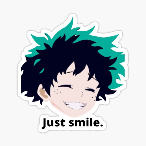 "just smile" Sticker by Mrgis | Redbubble