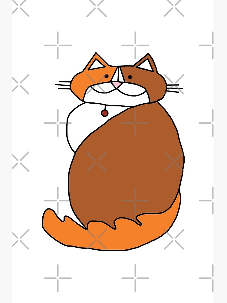 "Kevin the Ginger Cat Colored Line Drawing" Poster for Sale by ...
