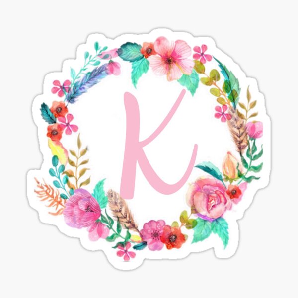 "K Monogram" Sticker for Sale by evahayman | Redbubble