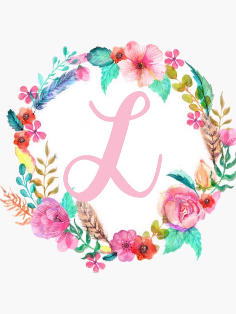 "L Monogram " Sticker for Sale by evahayman | Redbubble