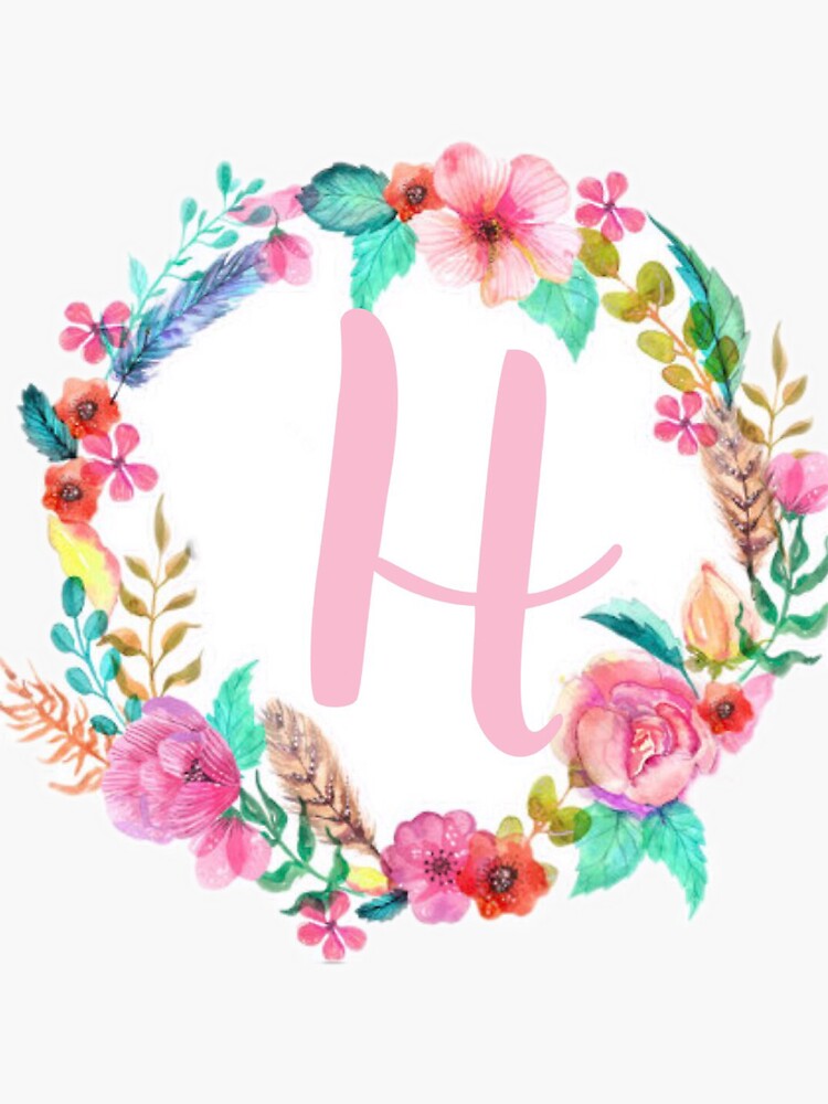 "H Monogram " Sticker by evahayman | Redbubble