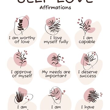 "Self-Love Affirmations" Art Print for Sale by OwnDesignOnline | Redbubble