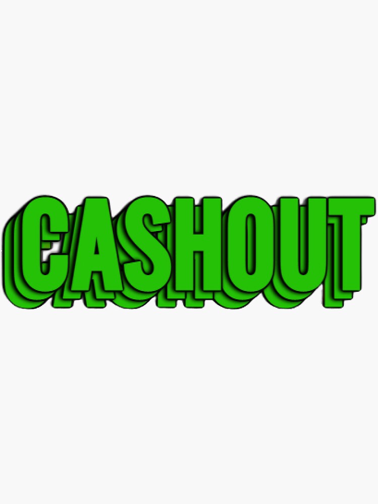 "Cashout logo" Sticker by esterenoult | Redbubble