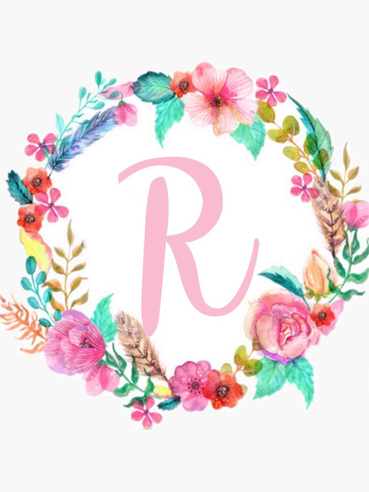 "R Monogram " Sticker for Sale by evahayman | Redbubble