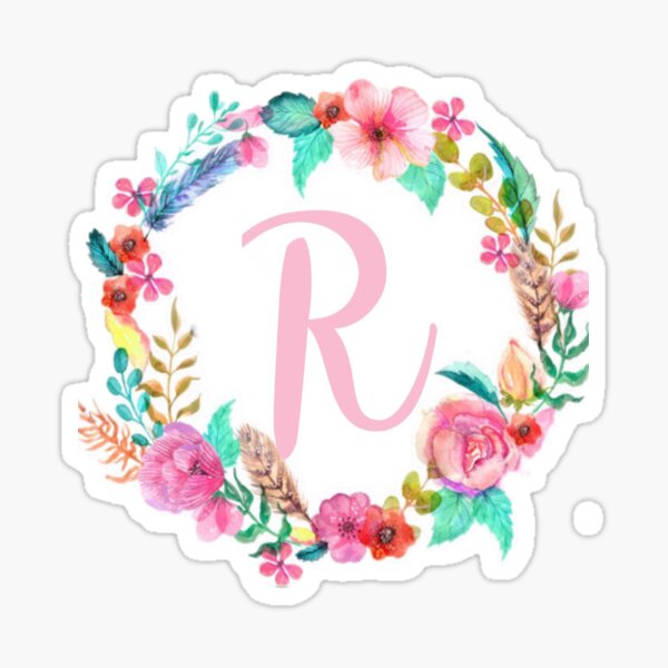 "R Monogram " Sticker for Sale by evahayman | Redbubble