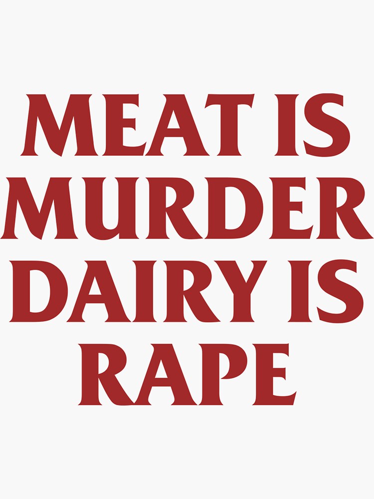 "Meat Is Murder Sticker" Sticker by inam4klp92 | Redbubble