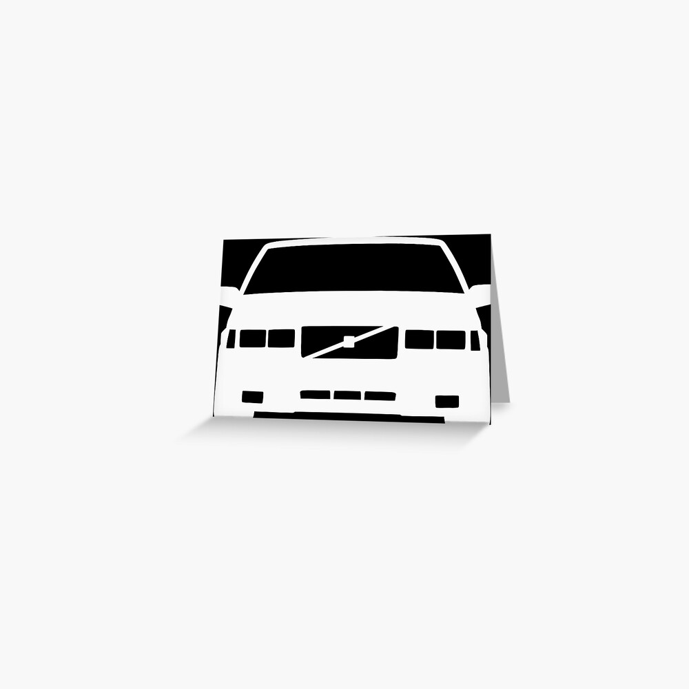 "Volvo 740 760 Turbo USA white silhouette" Greeting Card by EdimDesign ...