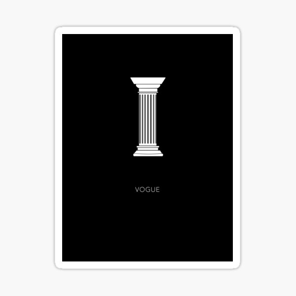 "Minimalist Vogue" Sticker for Sale by FrankyPants | Redbubble