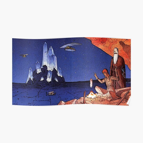 "Moebius - Crystal Landscape" Poster for Sale by slowrotation | Redbubble