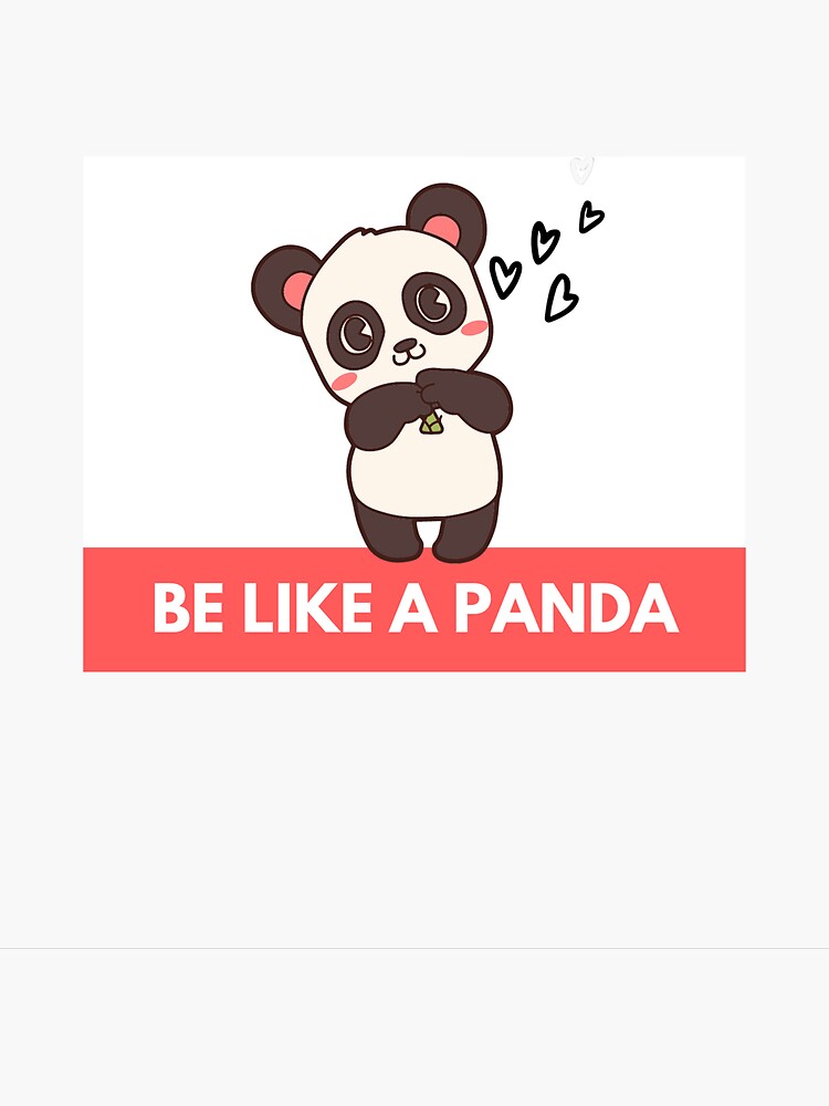 "Be Like a Panda" Sticker by Vithu95 | Redbubble