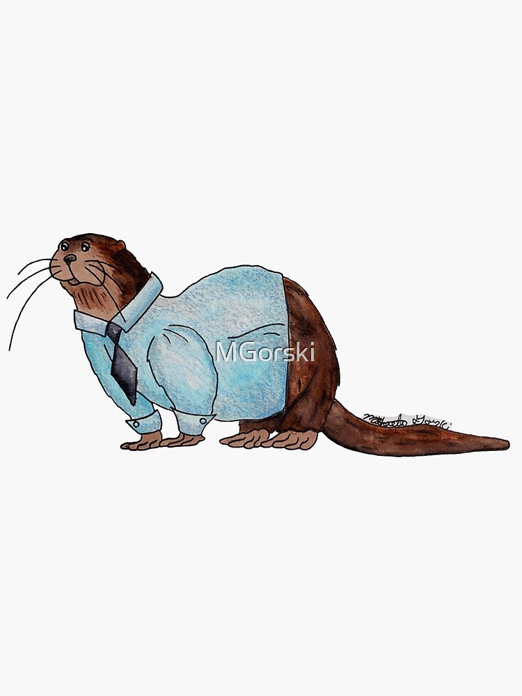 "Owen Otter" Sticker for Sale by MGorski | Redbubble