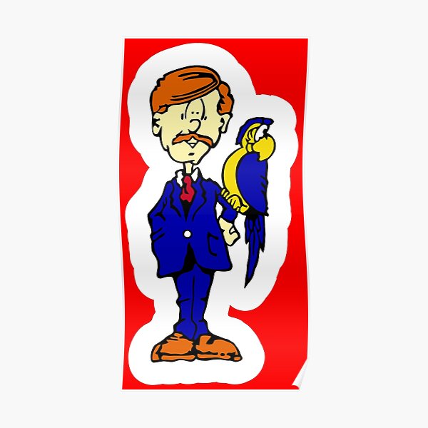 "Marc Glassman and Parrot" Poster for Sale by JesseHufstetler | Redbubble