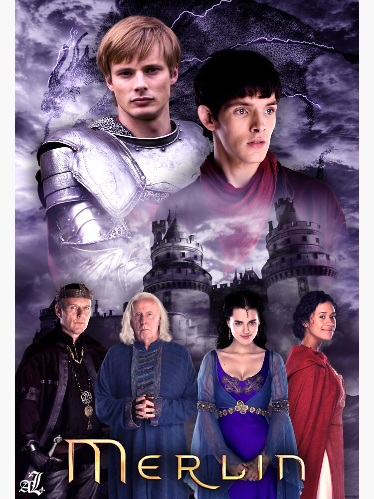 "BBC Merlin Poster 22" Sticker by Alysaurum | Redbubble