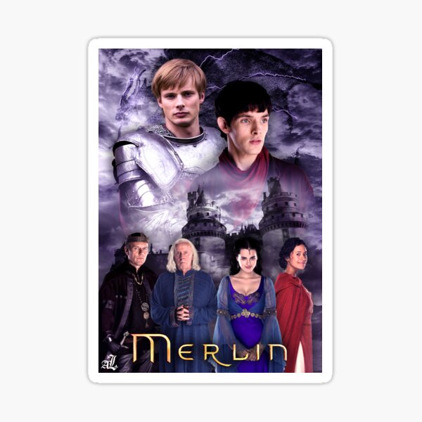 "BBC Merlin Poster 22" Sticker by Alysaurum | Redbubble