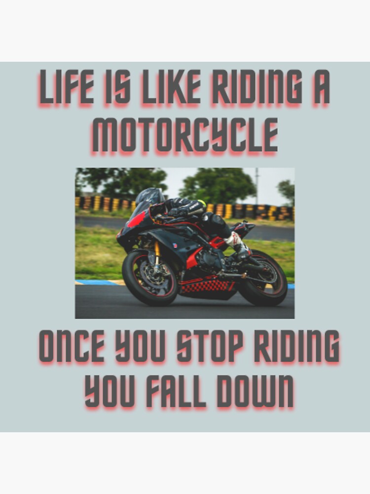 "Motorcycle Quote" Sticker for Sale by NinBlack | Redbubble