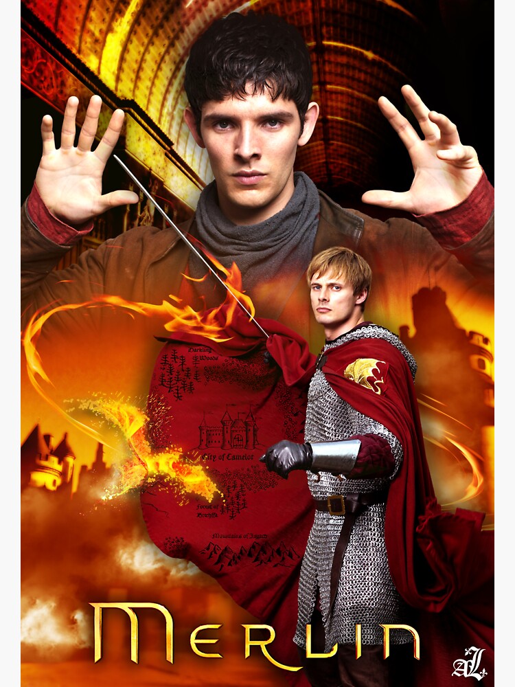 "BBC Merlin Poster 26" Sticker for Sale by Alysaurum | Redbubble
