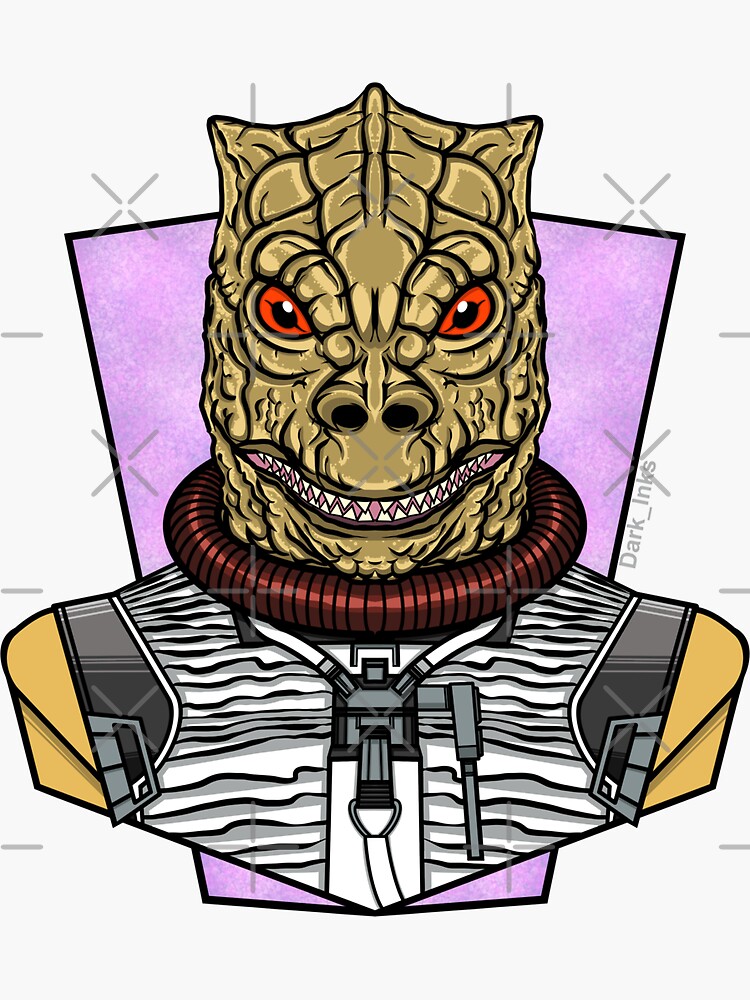 "Bossk - Bounty Hunter" Sticker by Dark-Inks | Redbubble