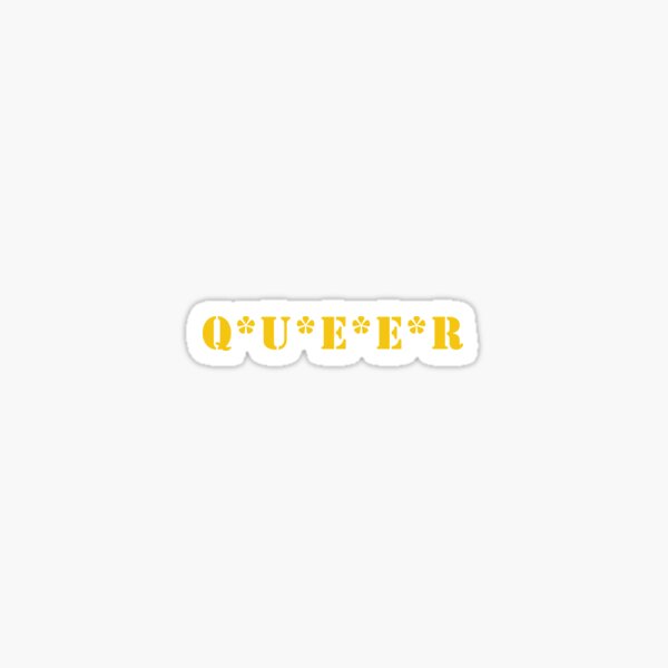 "Queer Logo Gold" Sticker for Sale by AllyWrites4077 | Redbubble