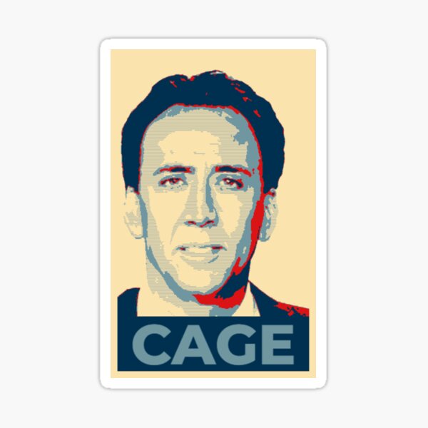 "Nicolas Cage Iconic Actor Nic Cage" Sticker by freeukraine1 | Redbubble
