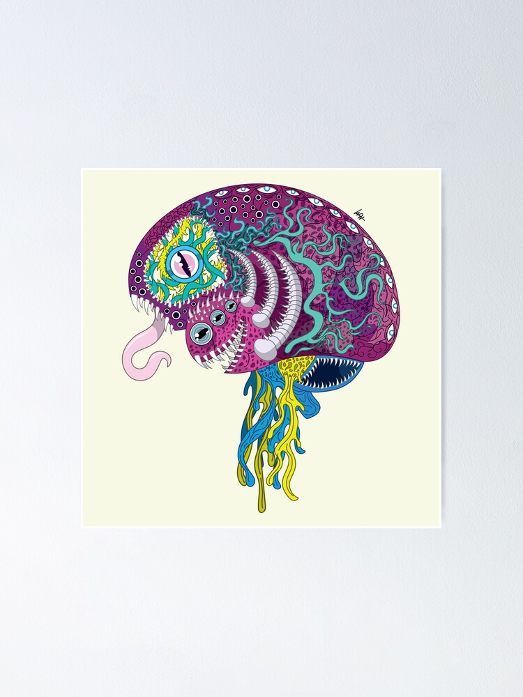 "Eldritch Brain" Poster by MunchbudInk | Redbubble