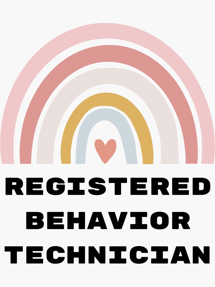 "Registered behavior technician therapy Men Women" Sticker by Jeangel97 ...