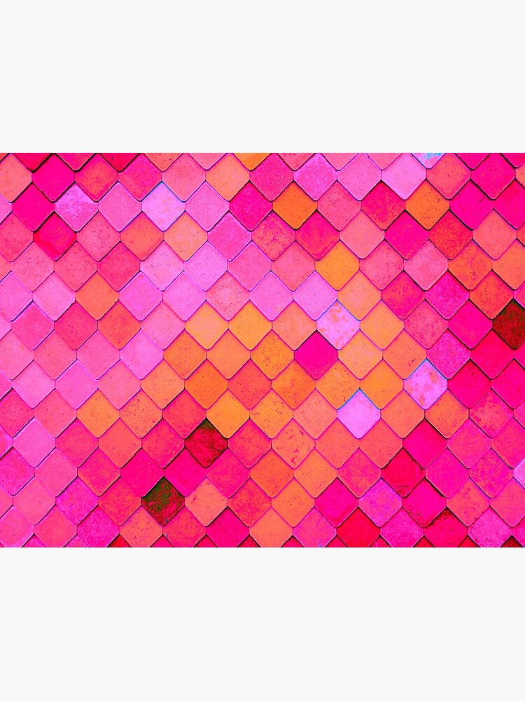 "Hot Pink Dreamy Inspired Tile Pattern with Orange " Poster for Sale by ...
