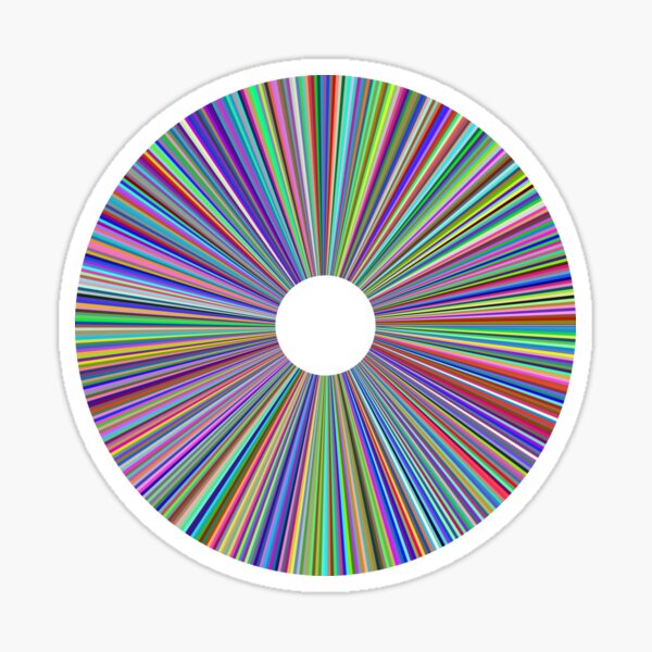 Pegatina «Círculo de líneas de color radiales» de joheit | Redbubble