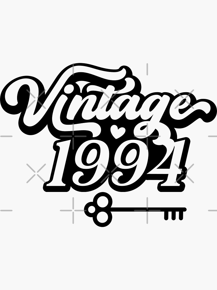 "Vintage 1994" Sticker for Sale by Fashionxj | Redbubble