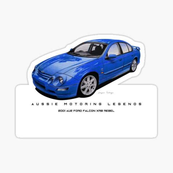 "Aussie Motoring Legends 2001 AU2 Ford Falcon XR8 Rebel" Sticker by ...