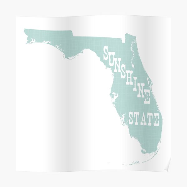 "Florida State Motto Slogan" Poster for Sale by surgedesigns | Redbubble