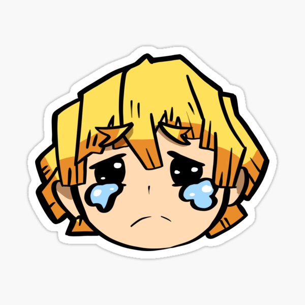 "Demon Slayer, Zenitsu" Sticker by lenallie | Redbubble