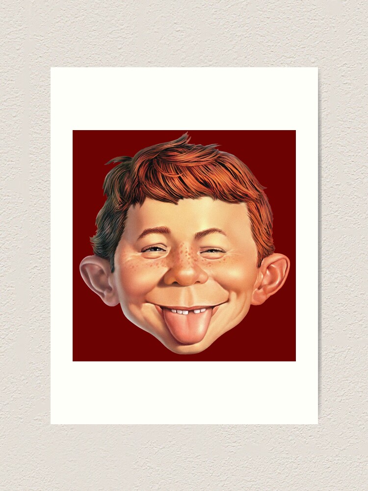 "Alfred Neuman Funny Face" Art Print for Sale by garageprotees | Redbubble