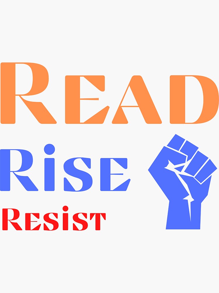 "Read rise resist " Sticker for Sale by Alixtec | Redbubble