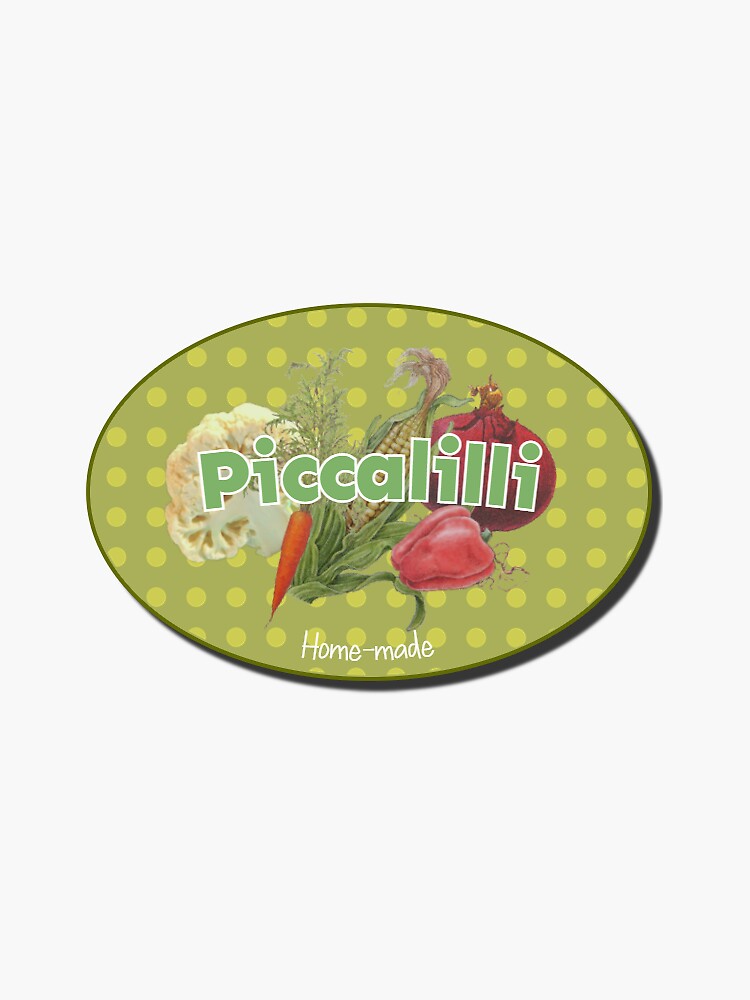 "Home-made Piccalilli Label" Sticker by ArtyRuby | Redbubble