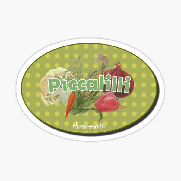 "Home-made Piccalilli Label" Sticker by ArtyRuby | Redbubble