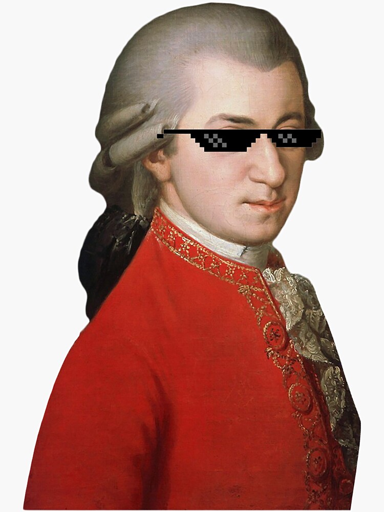 "Cool Mozart" Sticker for Sale by Opus 66 | Redbubble