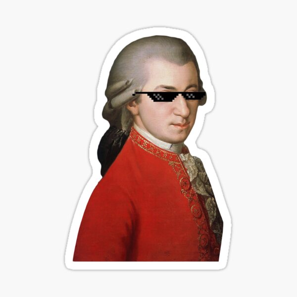 "Cool Mozart" Sticker for Sale by Opus 66 | Redbubble