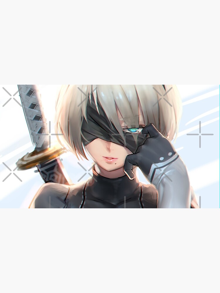 "NieR: Automata 2B" Poster by kikusui | Redbubble