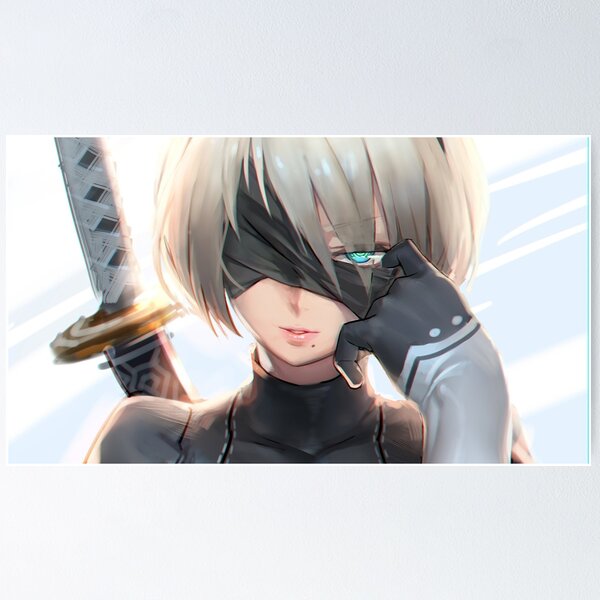 "NieR: Automata 2B" Poster by kikusui | Redbubble