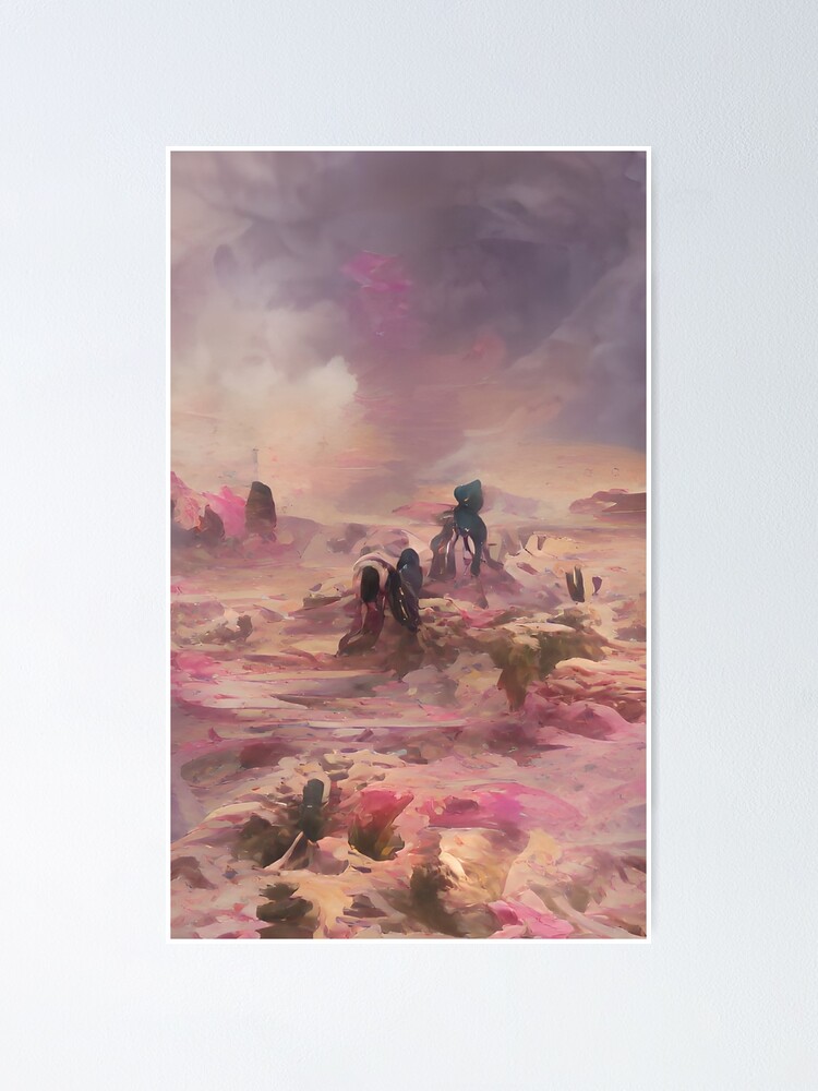 "Pastel alien tundra" Poster for Sale by Spicelama | Redbubble