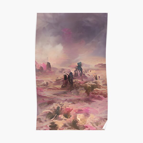 "Pastel alien tundra" Poster for Sale by Spicelama | Redbubble