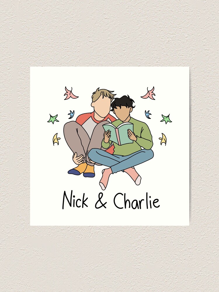 "Heartstopper Nick Nelson and Charlie Spring reading a book" Art Print ...