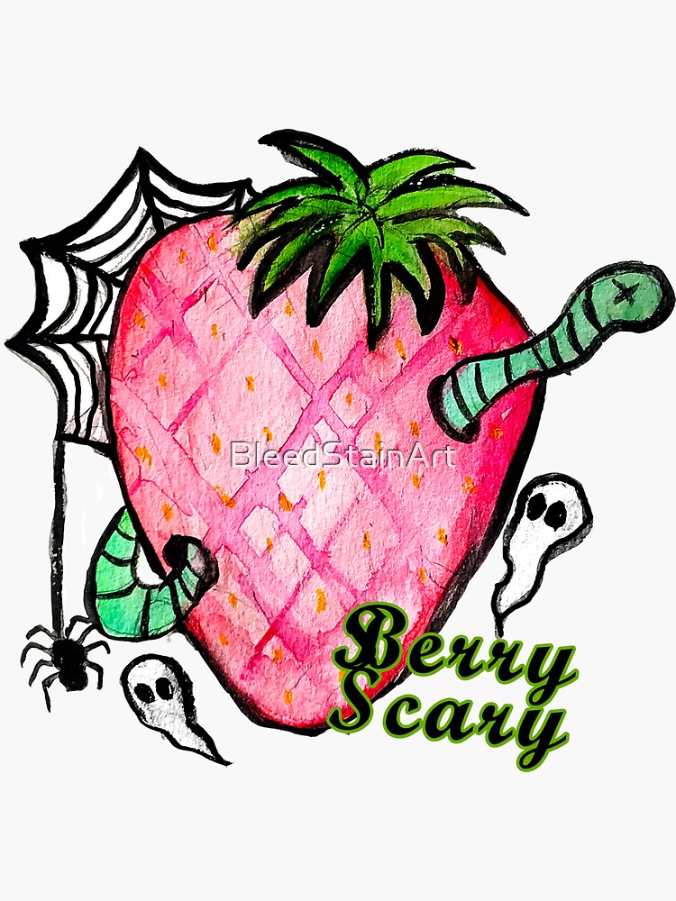 "Berry Scary" Sticker for Sale by BleedStainArt | Redbubble