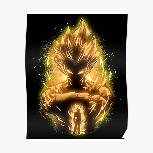 "Golden Saiyan Prince" Poster for Sale by pykous28 | Redbubble